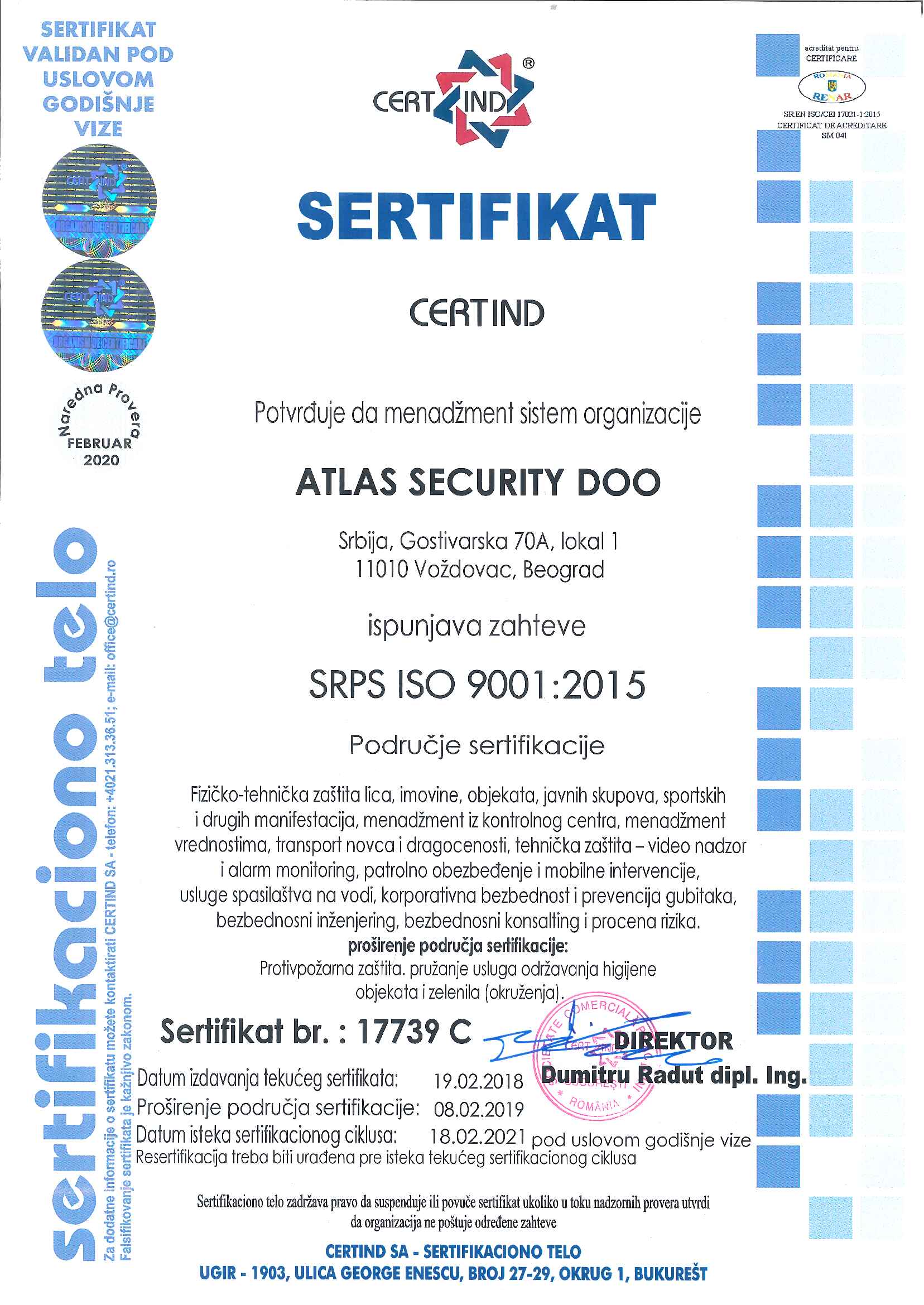 srps iso 9001 2015 – ATLAS SECURITY